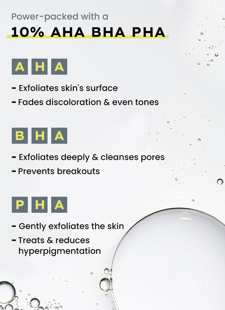 10% AHA BHA PHA Exfoliator for Smooth Skin- 50g – HYPHEN