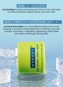 ICE DUNK COOLING FACE MASK 31% COOLING ACTIVES - 50GM – HYPHEN