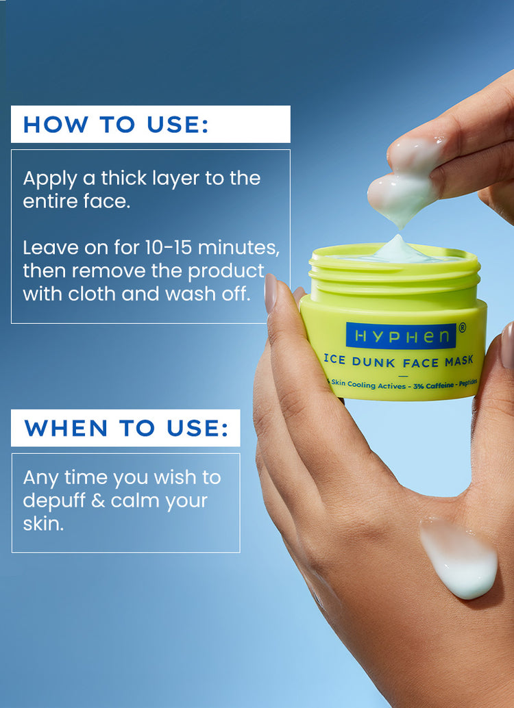 ICE DUNK COOLING FACE MASK 31% COOLING ACTIVES | INSTANTLY DEPUFFS & L ...